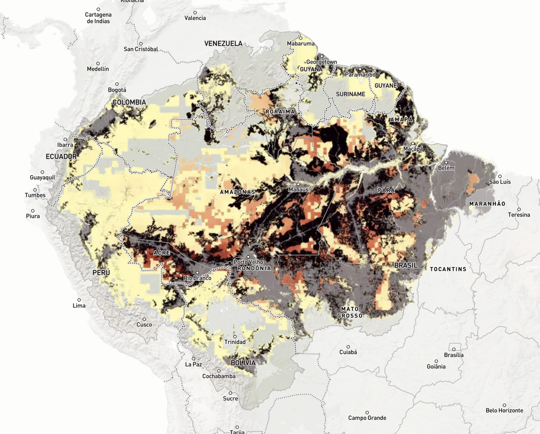 Amazon degradation in 2050 - InfoAmazonia